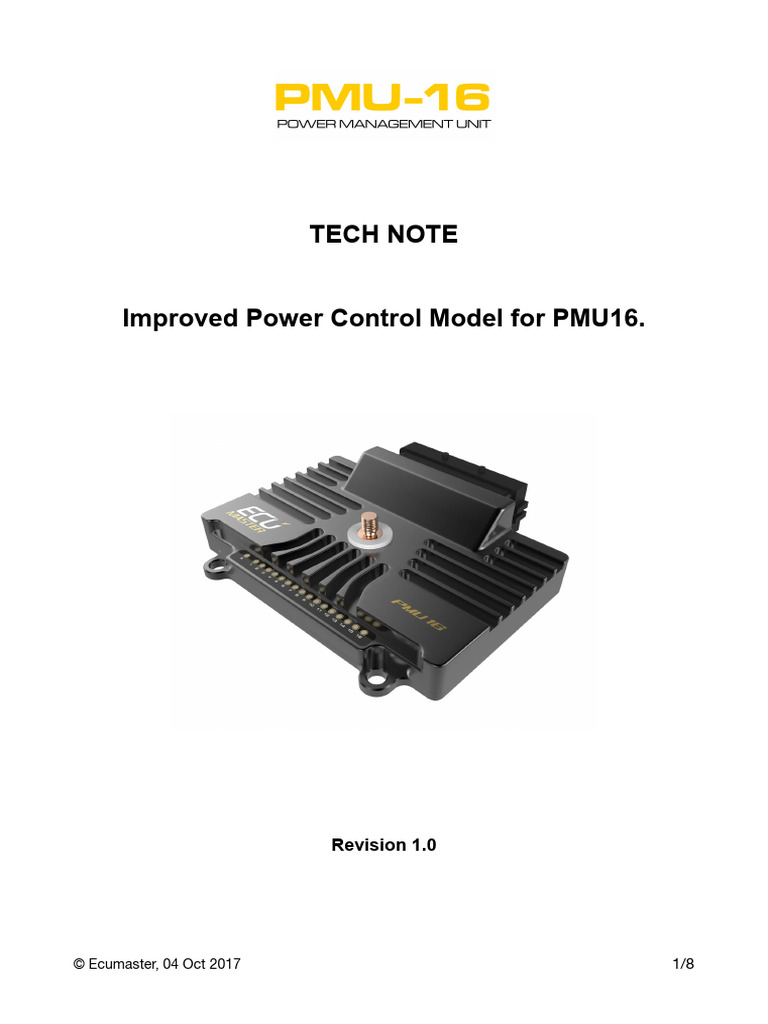 Improved Power Control Model For PMU16 Rev1 | PDF | Heat | Electricity