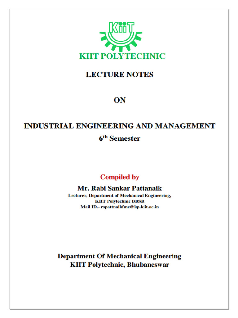Industrial Engineering | PDF