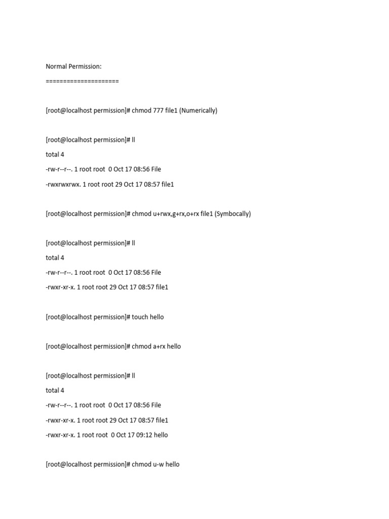Linux All Permission Command | PDF | Superuser | Computer File