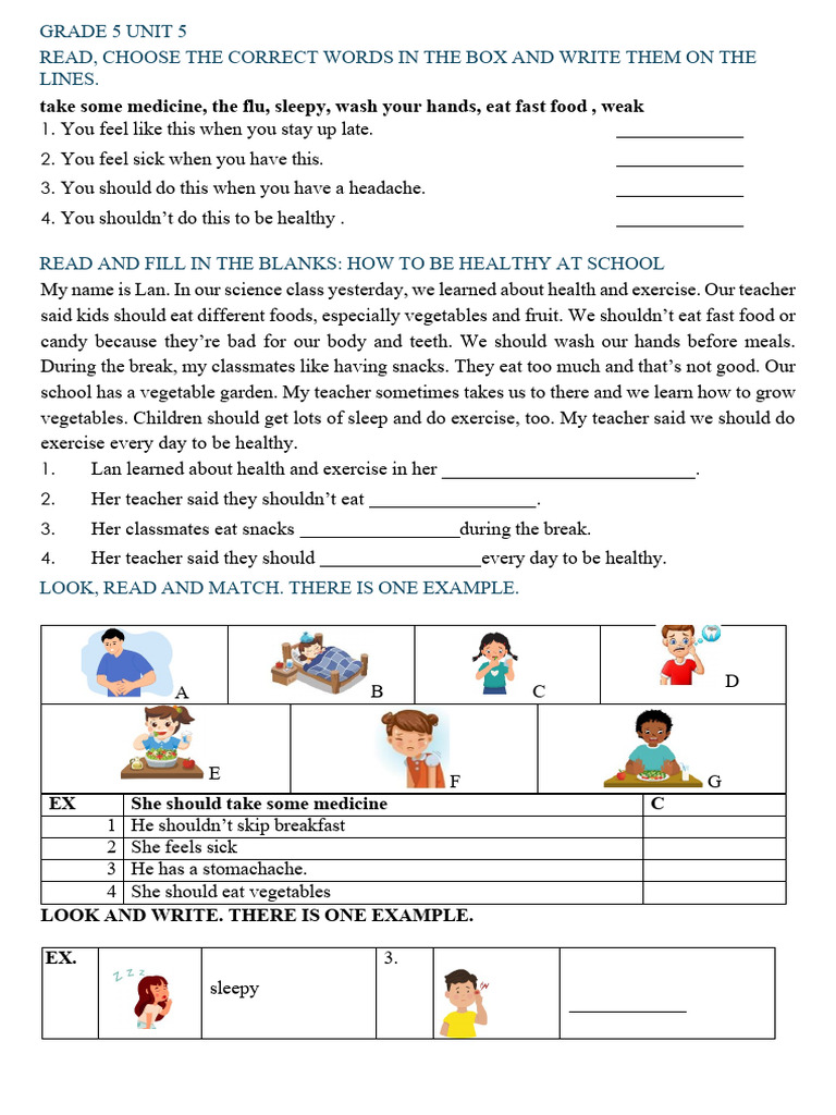Health and Nutrition Activities for Kids | PDF | Lunch | Meal