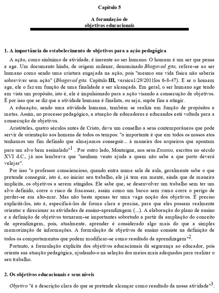 Capítulo 5 - Livro de Didática | PDF | Aprendizado | Pedagogia