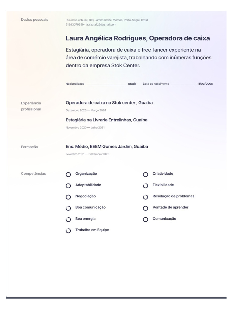 Curriculum Vitae Laura Angélica | PDF