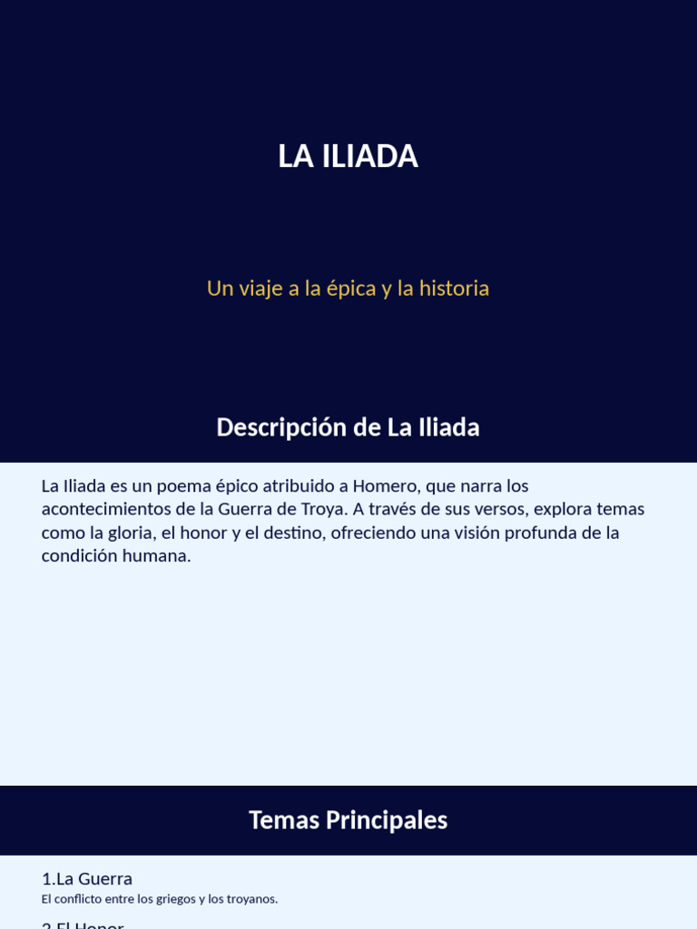 Presentacion LA ILIADA | PDF