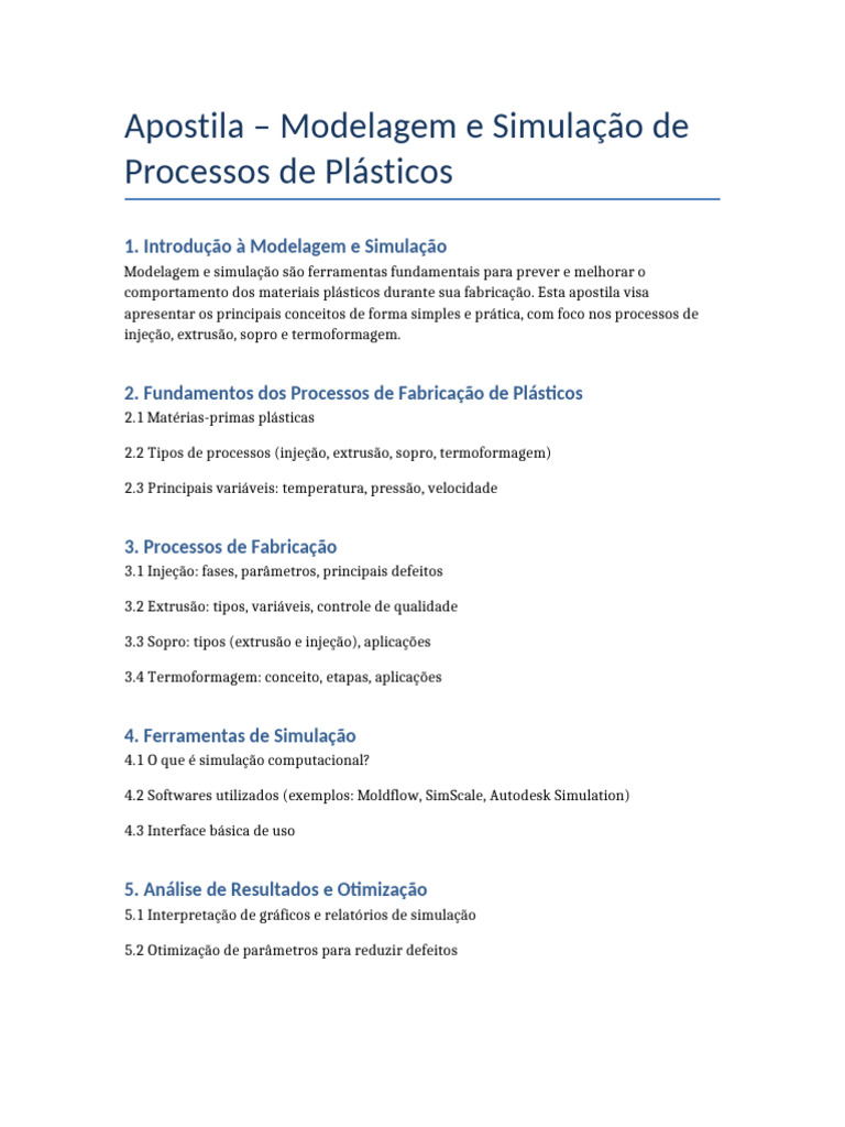 Modelagem e Simulação de Processos Plásticos | PDF