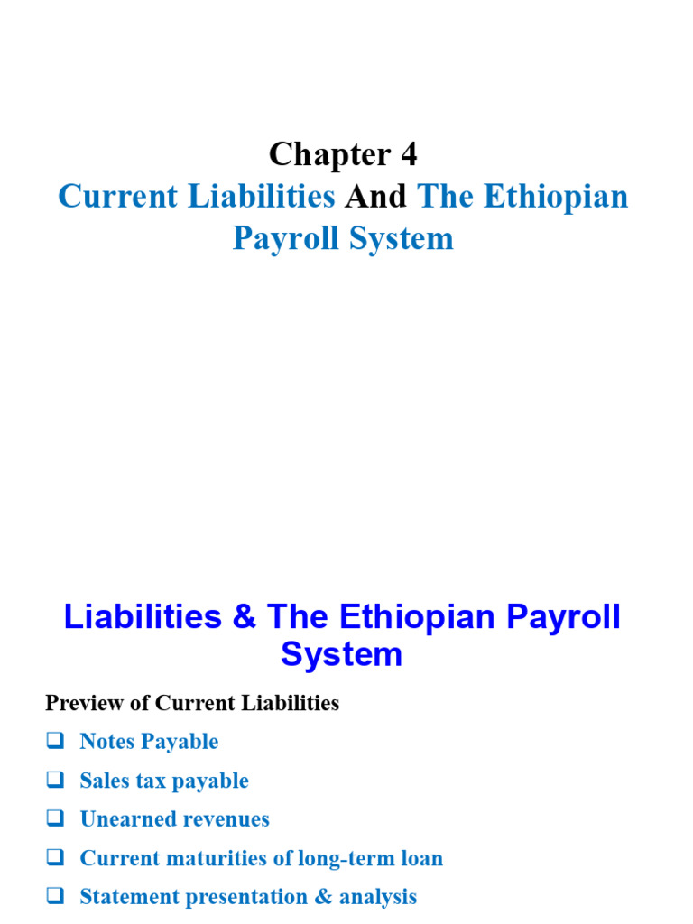 CH 4 Current Liabilities and Payroll | PDF | Payroll | Payroll Tax