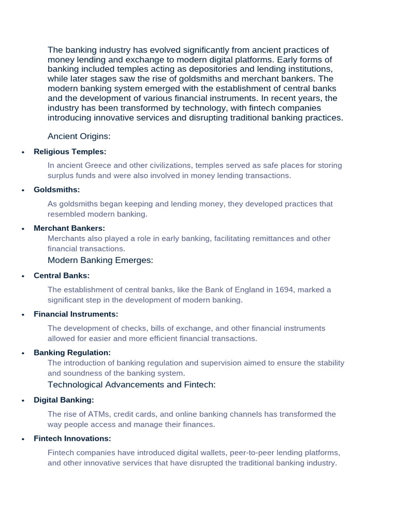 Banking Industry | PDF