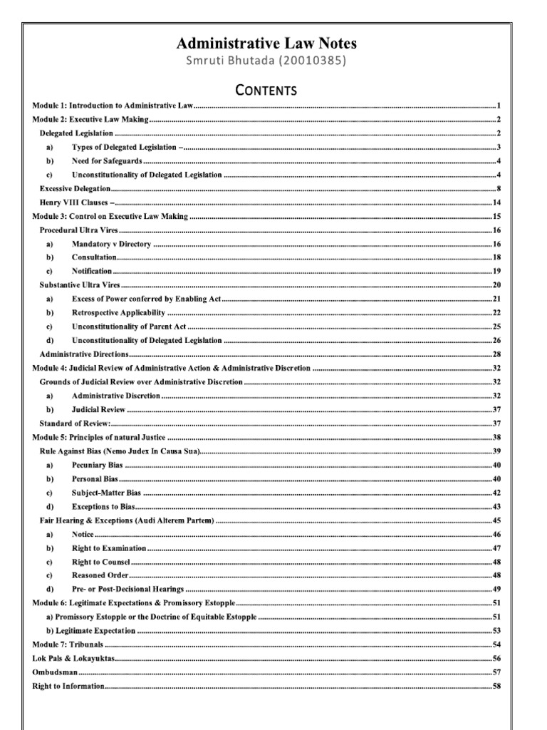 Admin Law Notes | PDF