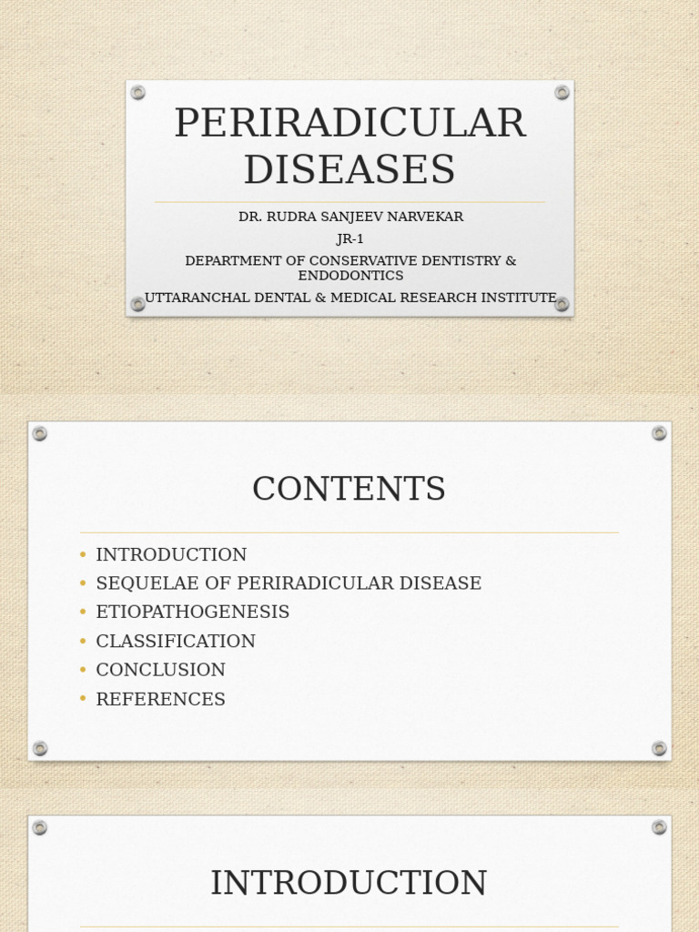 Periradicular Diseases | PDF | Human Tooth | Dental Anatomy