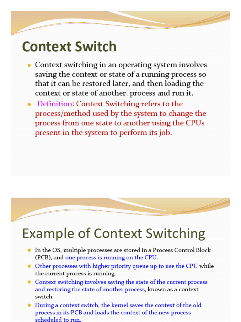 3.EIOT UNIT 2 - Context Switching | PDF | Process (Computing) | Operating System