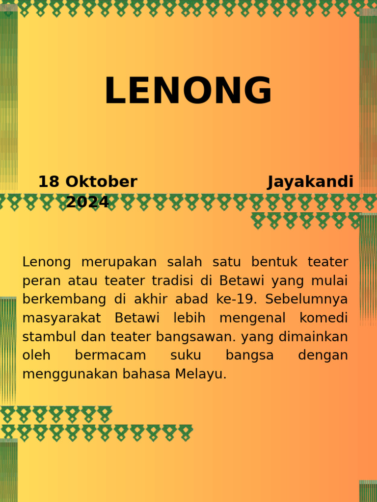 Lenong | PDF