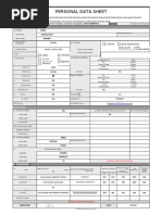 PERSONAL DATA SHEET PDS Editable | PDF | Government