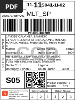 Sample JNT Waybill | PDF