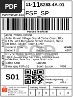 Sample JNT Waybill | PDF