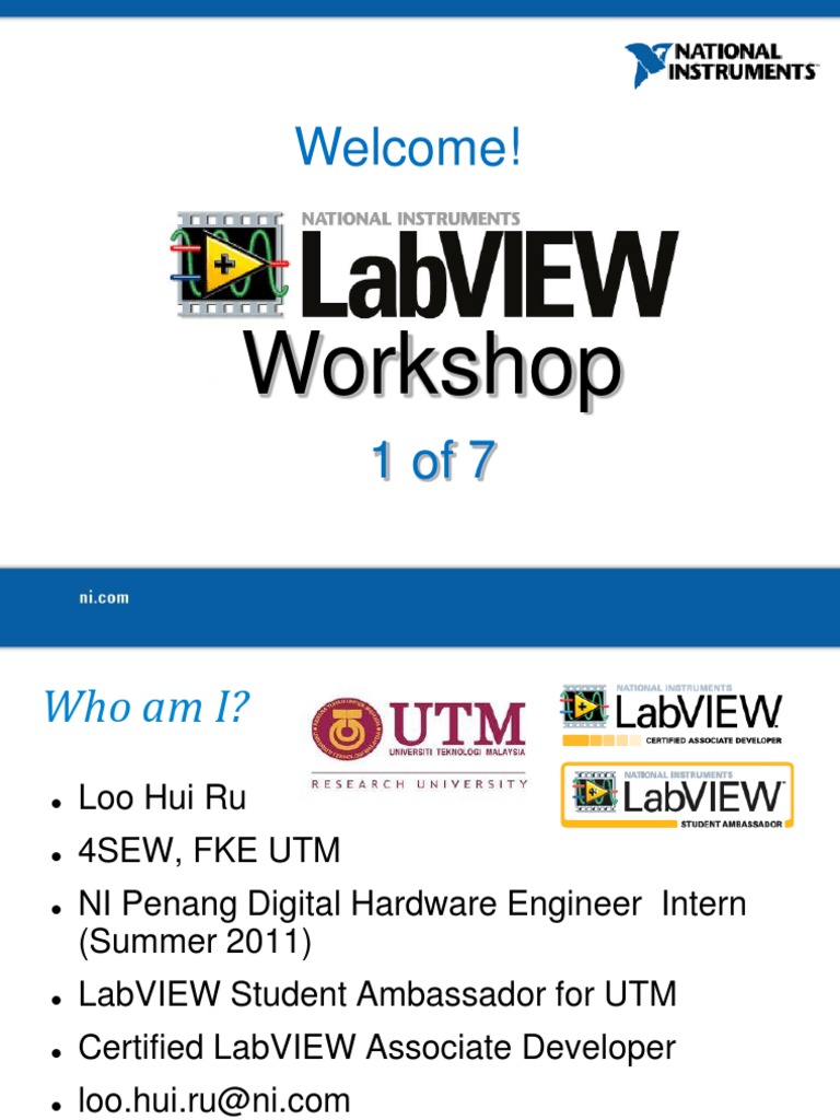 LabVIEW Proficiency Workshop 1 | PDF | Computing | Software