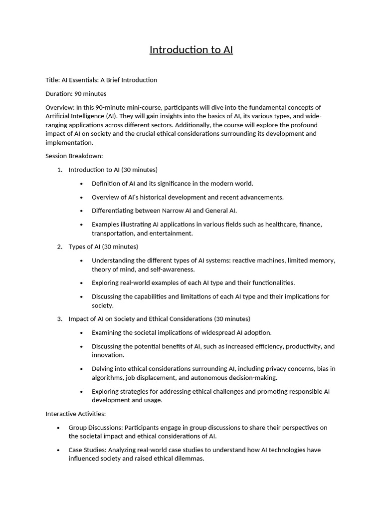 01 - Introduction To AI | PDF | Artificial Intelligence | Intelligence ...