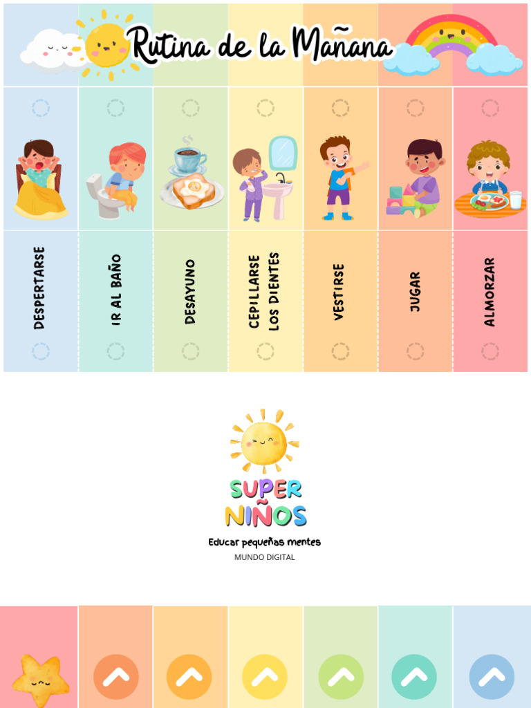Rutinas Diarias Imprimibles para Niños | PDF
