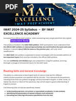 IMAT 2025 Syllabus | PDF