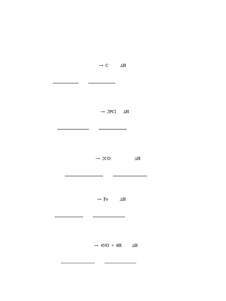 enthalpy stoichiometry key | PDF