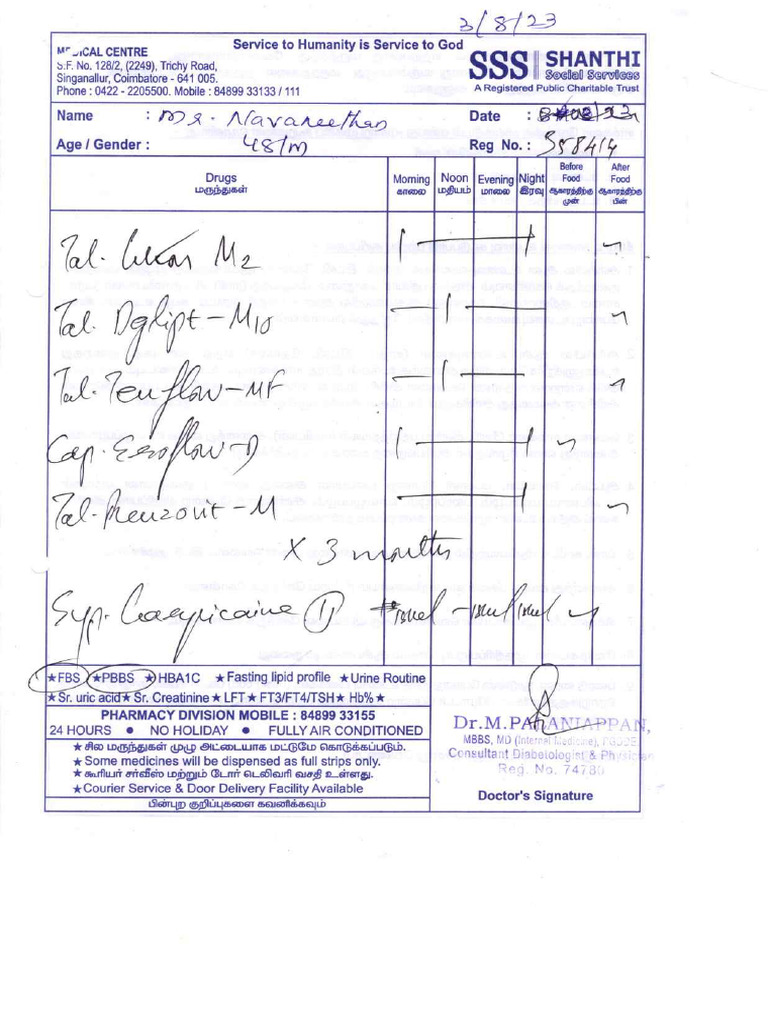Prescription - Diabetes | PDF