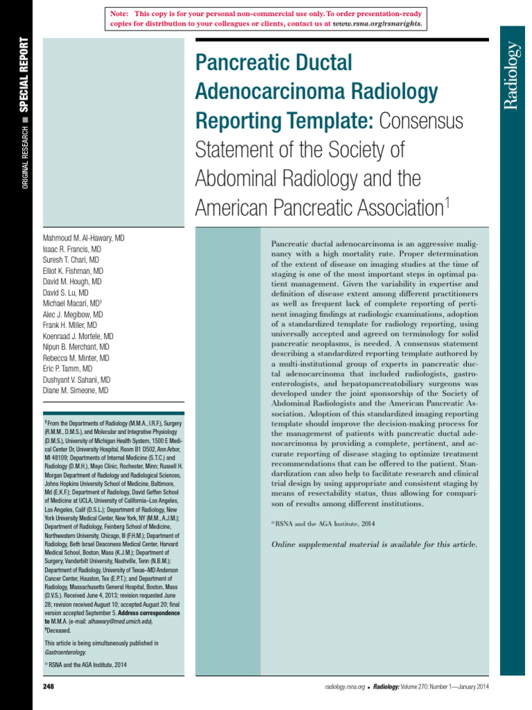 Al Hawary Et Al 2014 Pancreatic Ductal Adenocarcinoma Radiology ...