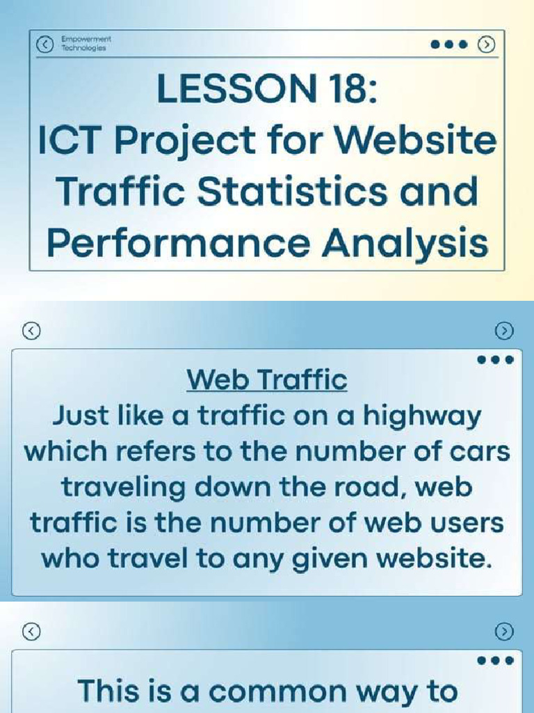 ICT Project for Website Traffic | PDF