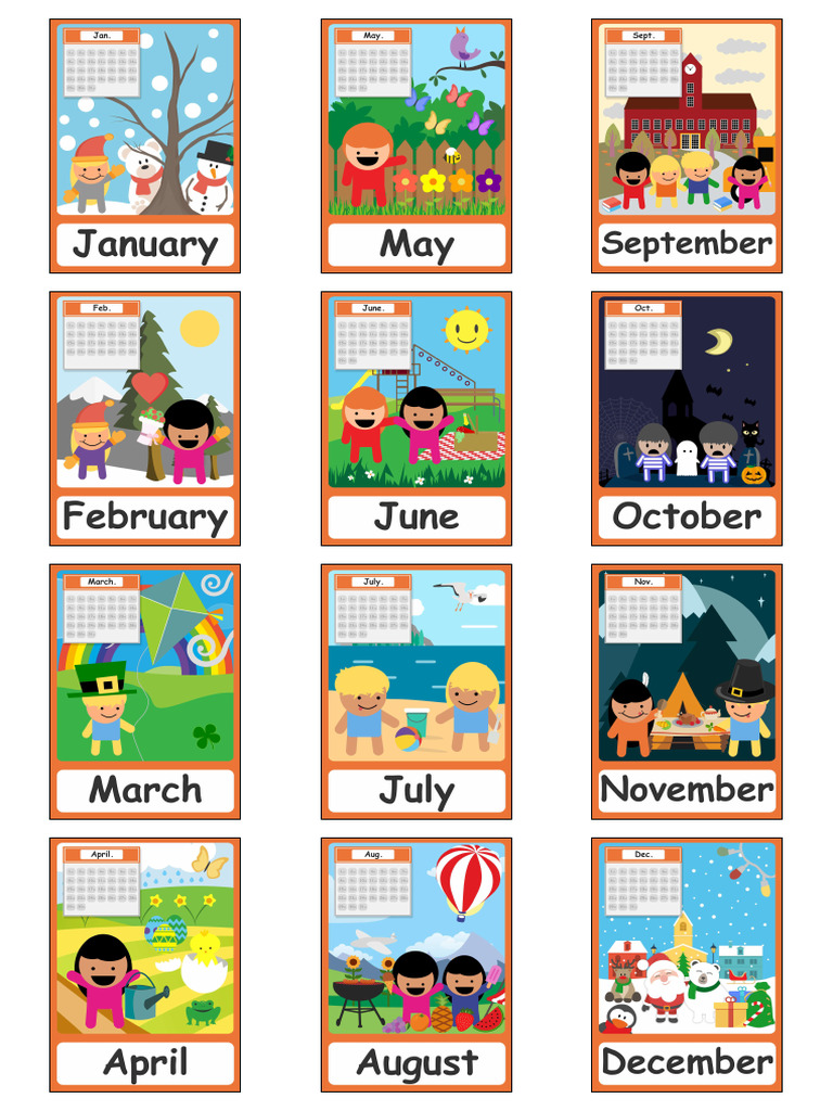 001-Month-Flashcards-January-1 - Converted-1 | PDF