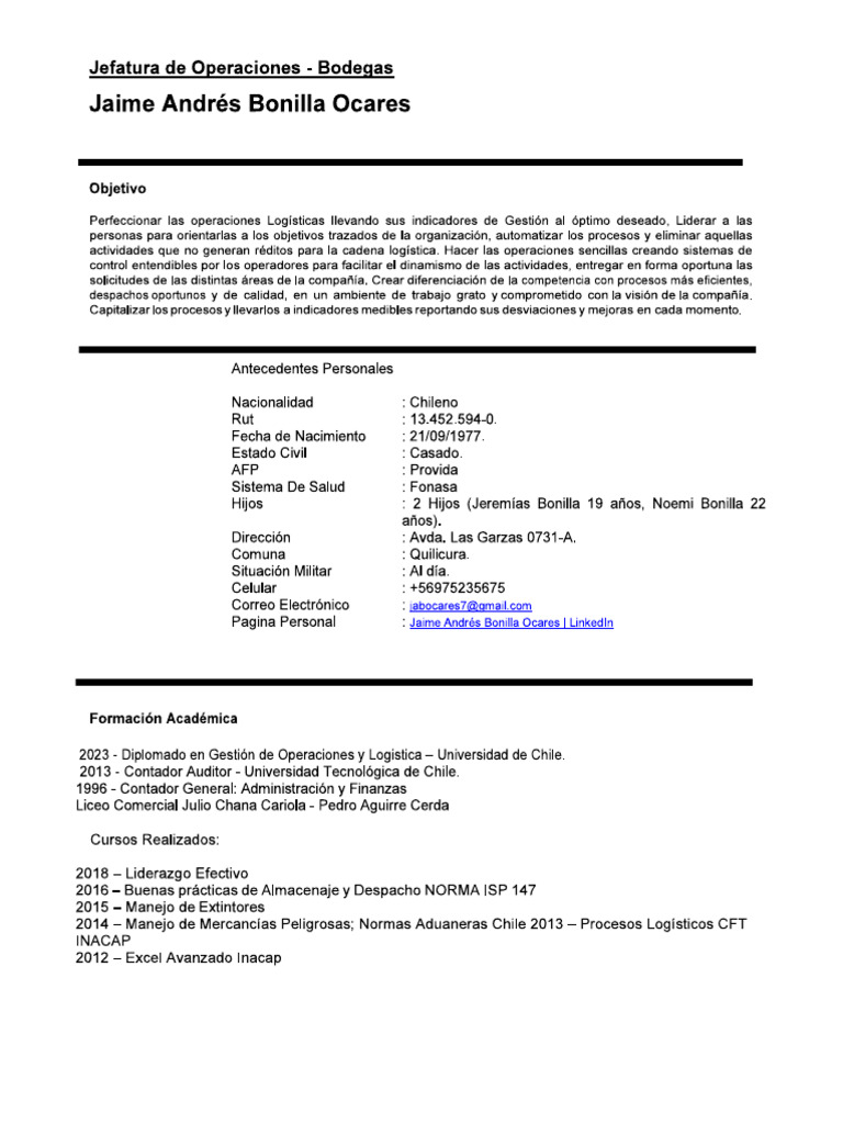 CV2024 Jaime Bonilla2 | PDF