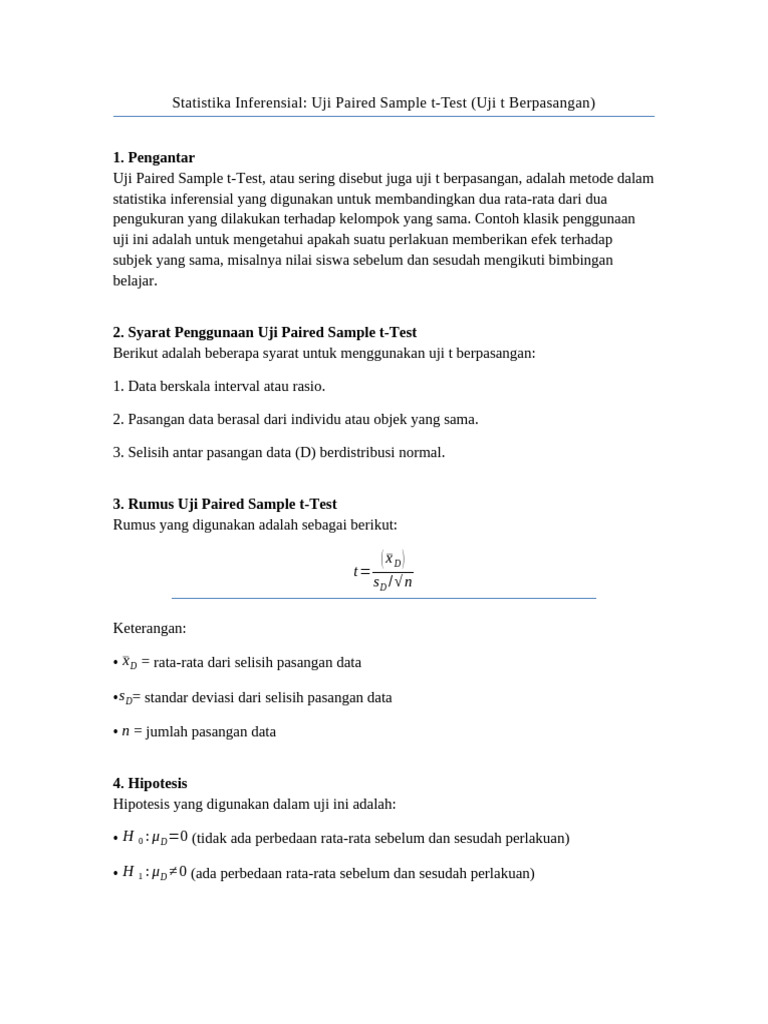 Uji Paired | PDF