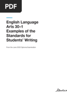 2020 ELA 30-1 Writing Standards Guide | PDF | English Studies | Teachers
