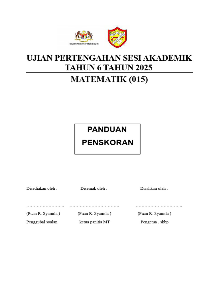 Penskoran PPT MT Lama | PDF