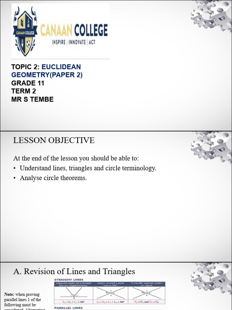 Euclidean Geometry Theorem 1 and 2 - 055803 | PDF