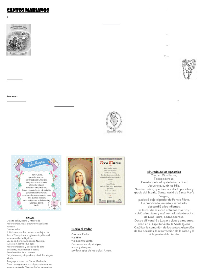 Cantos Marianos: Devoción a María | PDF | María, madre de Jesús ...
