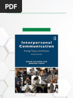 The Interpersonal Communication Book (16th Edition) DeVito | PDF | Communication | Interpersonal ...