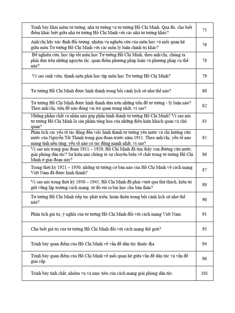 Ôn tập TTHCM | PDF