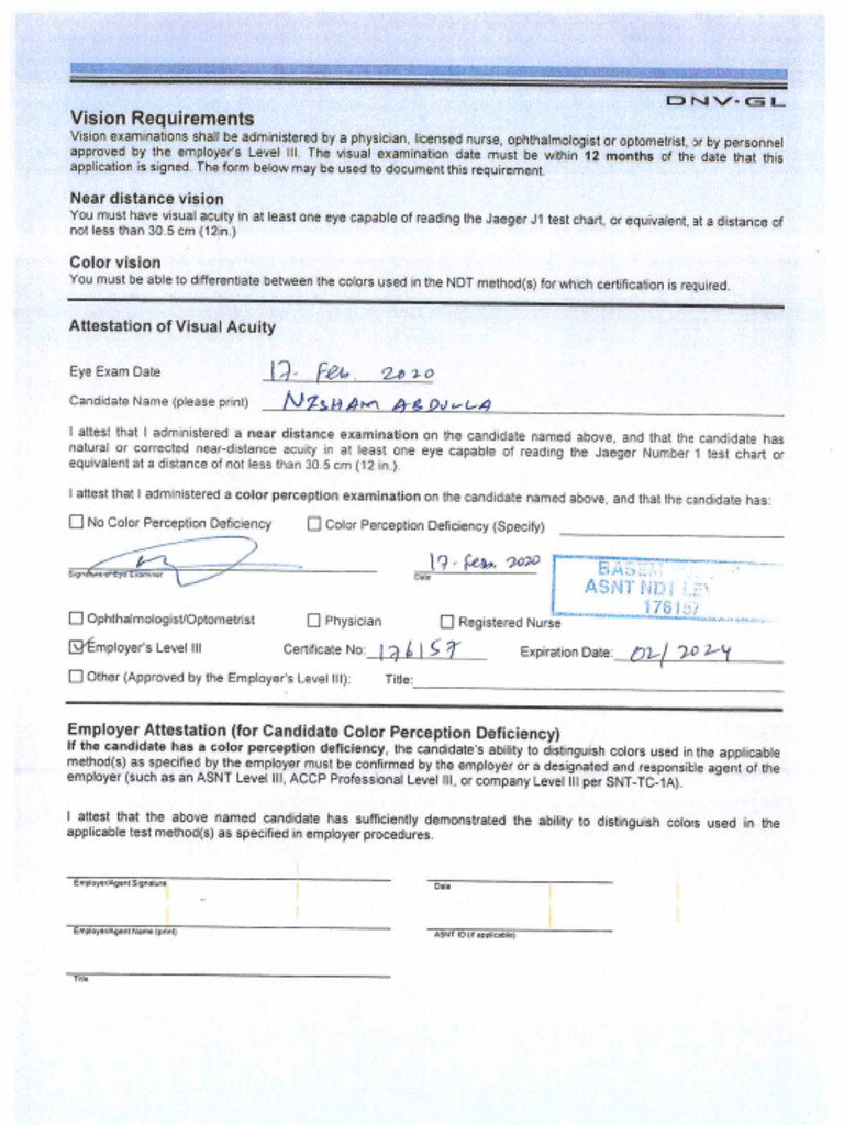 VISION CERTIFICATE - NISHAM - Part 3-Old | PDF