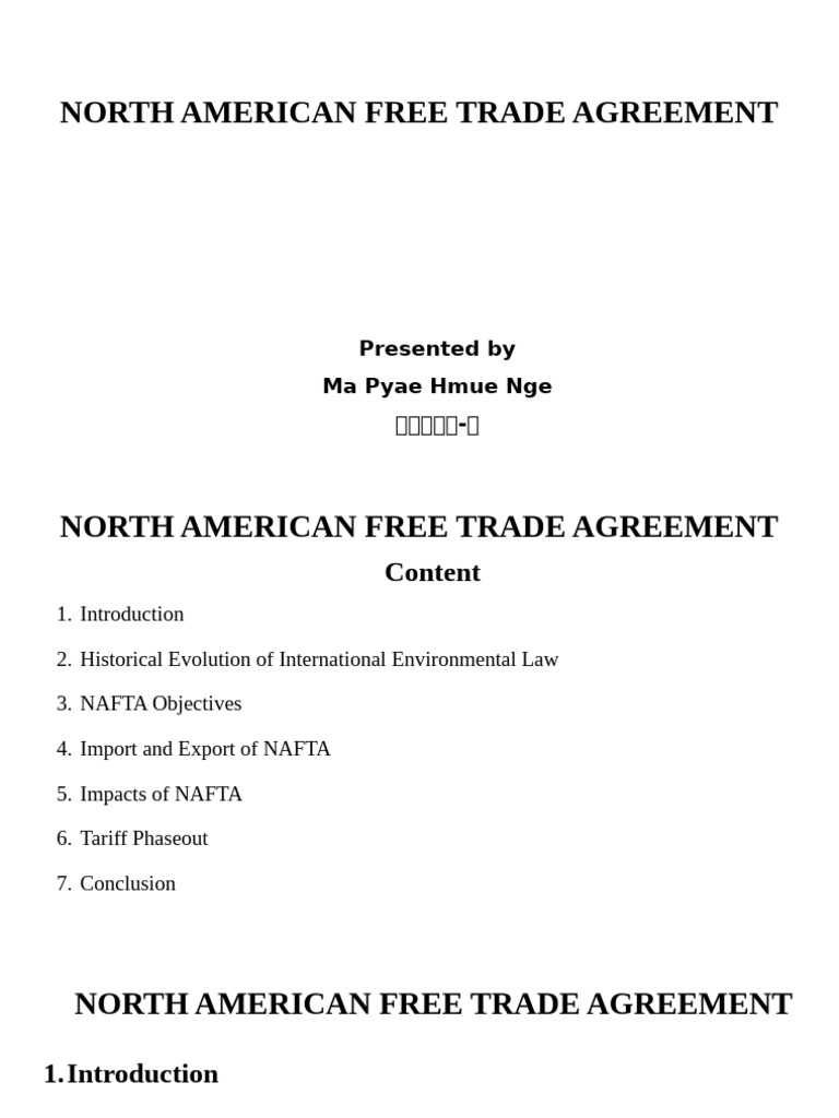 Pyae Pyae - Assignment 2 | PDF | North American Free Trade Agreement ...
