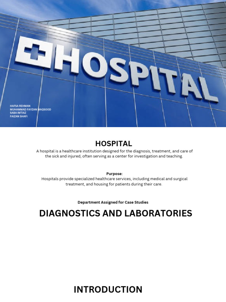 Overview of Hospital Diagnostic Services | PDF | Radiology | Medical ...