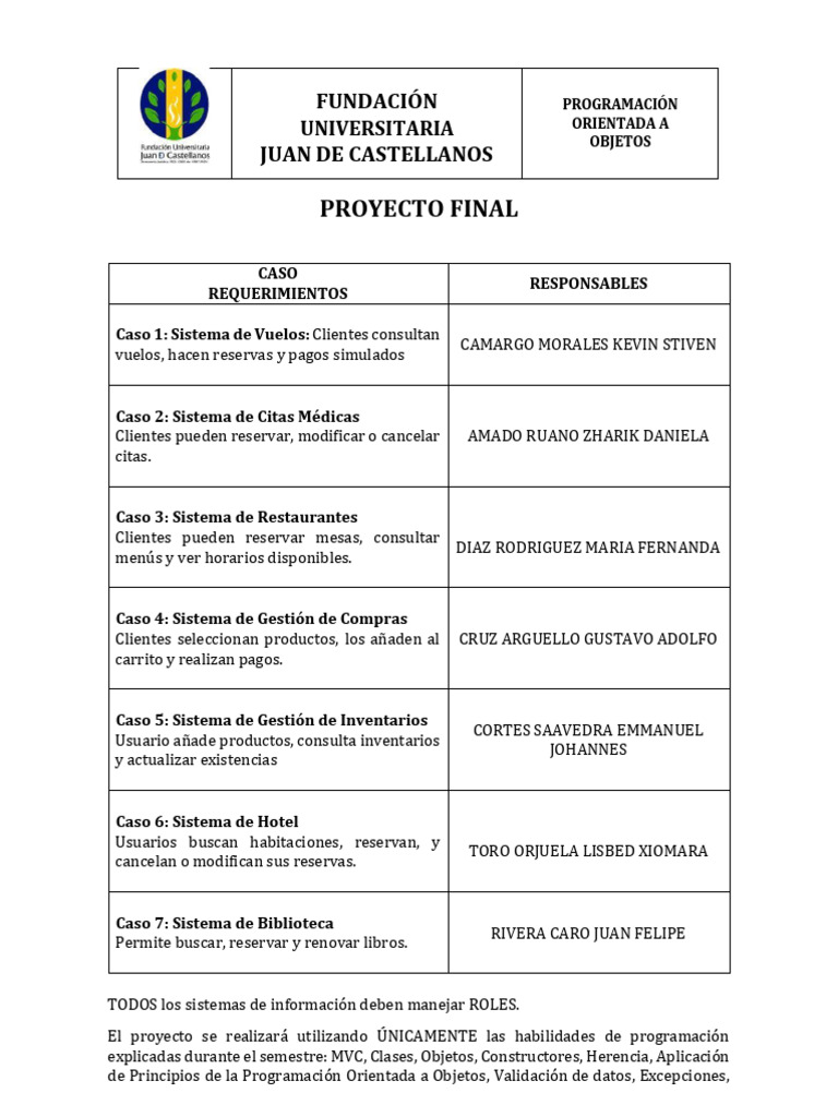 Proyecto Final POO (2) | PDF | Programación orientada a objetos | Programación de computadoras