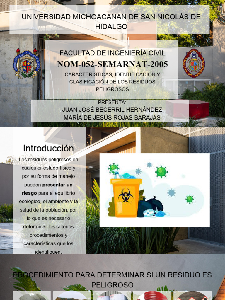 Nom 052 Semarnat 2005 | PDF | Residuos | Entorno natural