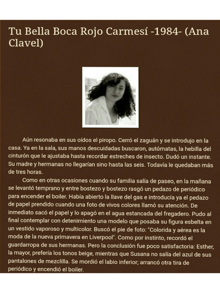 Tu Bella Boca Rojo Carmesí | PDF