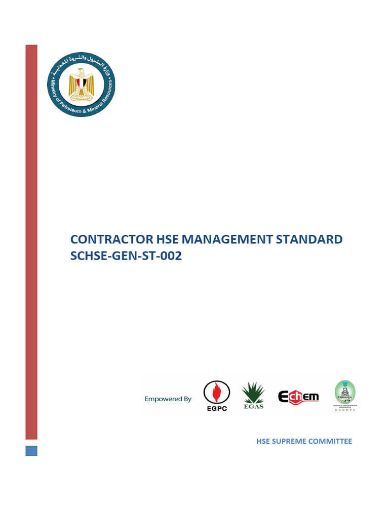 (SCHSE-GEN-ST-002)_Contractor_HSE_Management_Standard | PDF | Risk ...