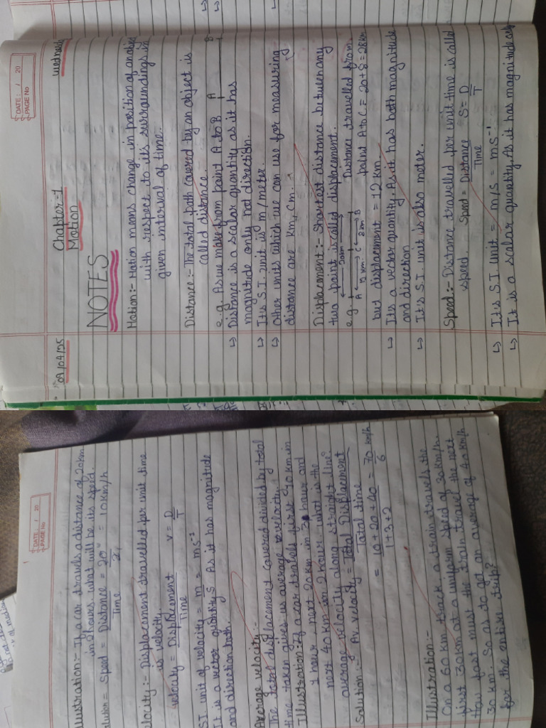 Class 9th Motion Notes | PDF