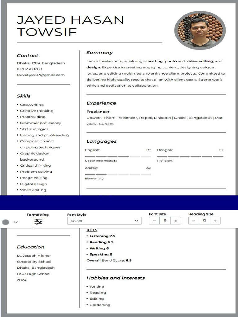 Jayed Hasan Towsif Resume | PDF