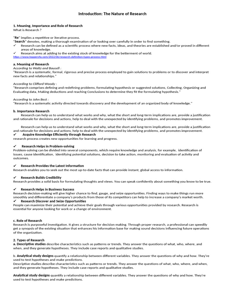 Introduction The Nature of Research | PDF | Randomized Controlled Trial ...