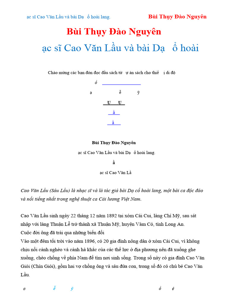 NHC Si Cao Van Lu Va Bai D C Hoai La | PDF