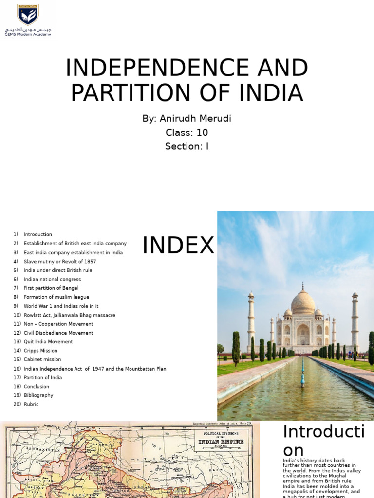 Independence and Partition of India | PDF | Partition Of India ...
