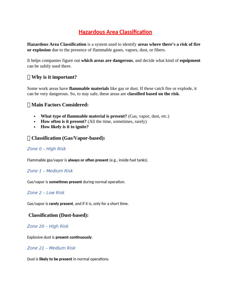 Hazardous Area Classification Guide | PDF