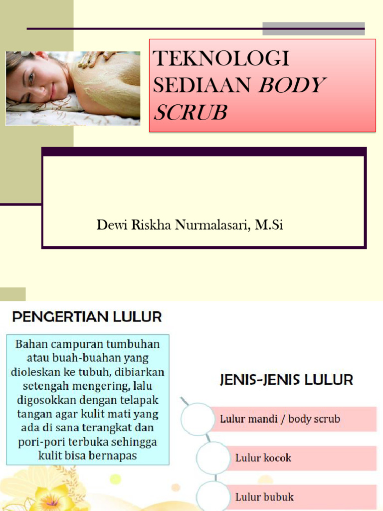 Teknologi Sediaan Body Scrub | PDF