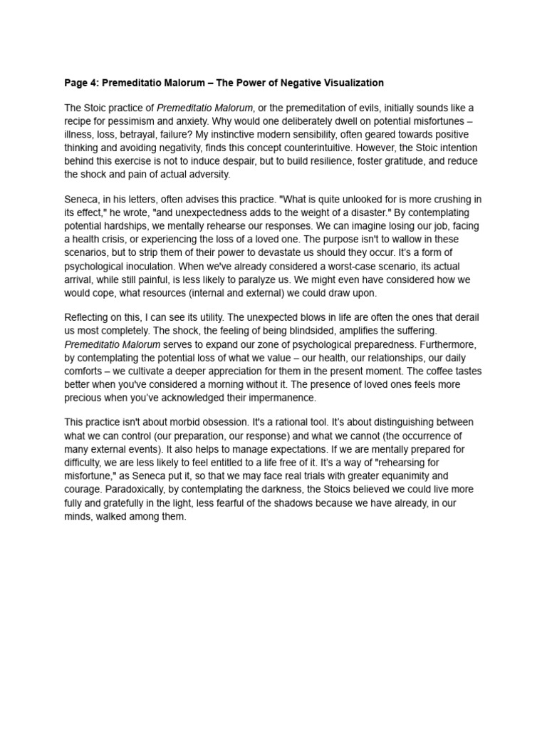 Page 4 - Premeditatio Malorum - The Power of Negative Visualization ...