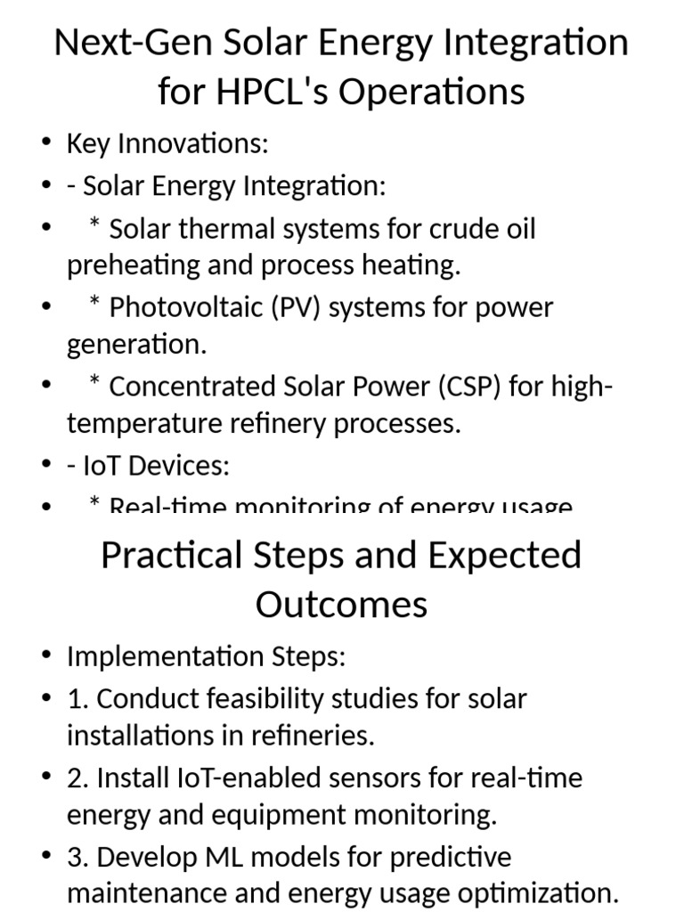 HPCL Solar Energy Presentation | PDF